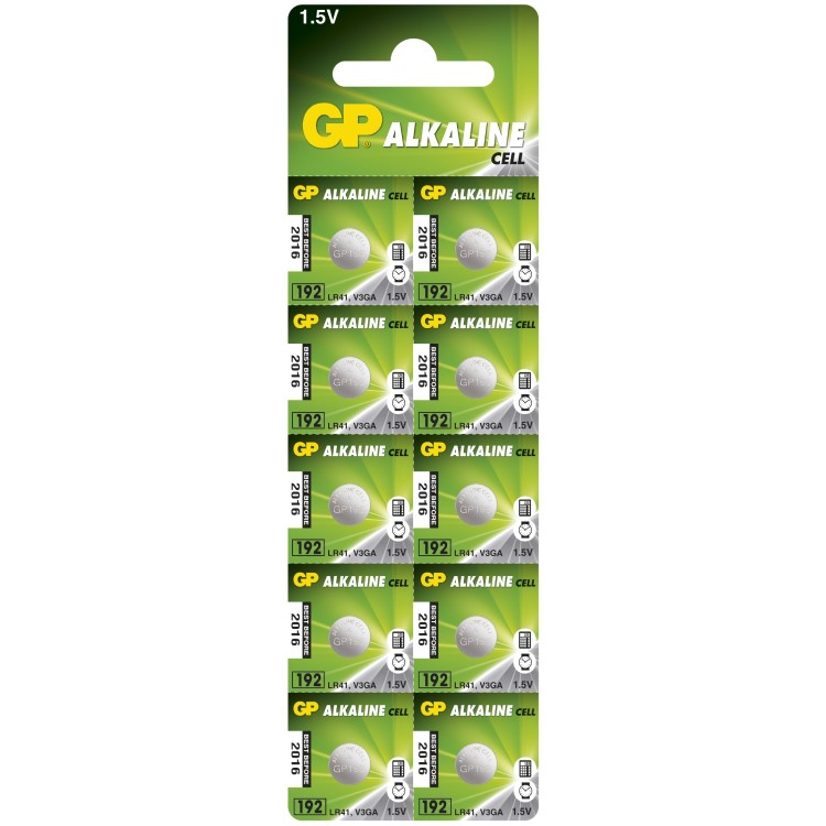 Batteri LR41, 10-pack - GP 1,5V knappcellsbatteri | SmartaSaker