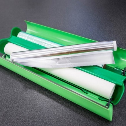 Rollstore, förvara och riv av folierullar.