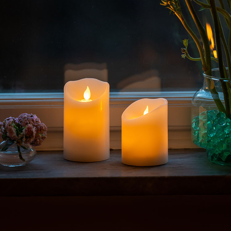 Flammande blockljus till uteplatsen - Ljus med timer | SmartaSaker
