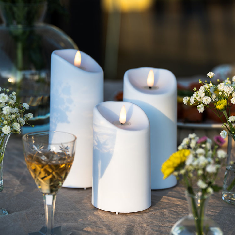Flammande blockljus till uteplatsen - Ljus med timer | SmartaSaker