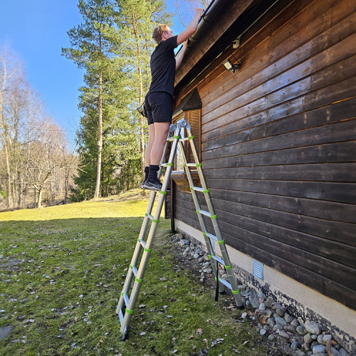 Teleskopisk stege - justerbar höjd till 4,4 meter | SmartaSaker